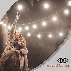 Visther LED 5000K Outdoor String Light Bulbs, Waterproof S14 Replacement Bulb, E26 Base, 1W 120V, Daylight, 24-Pack