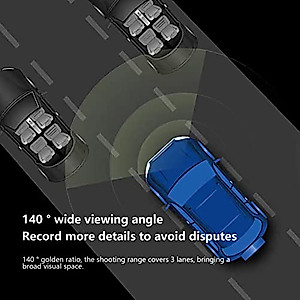 3-inch Driving Recorder 5 Million Pixe-ls Hd Night Vision Reversing Image Front and Rear Dual Lens Free Installation Driving Recorder 1pcs