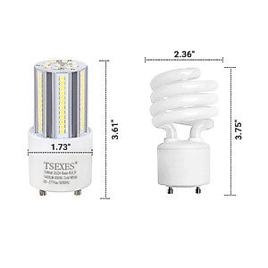 TSEXES Gu24 LED Light Bulb,10W Equivalent 100W,Gu24 Base,1400 Lumens,6000K Cool White,360 Degree Beam Angle,A19 CFL Replacement,4 Pack