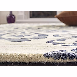 SAFAVIEH Dip Dye Collection 2'3" x 6' Ivory / Navy DDY719P Handmade Premium Wool Runner Rug