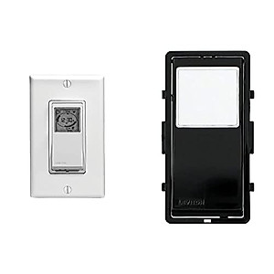 Leviton VPT24-1PZ Vizia 24-Hour Programmable Indoor Timer with Astronomical Clock & VPTKT-E, Color Change Kit for Vizia + 24 Hour Timer, Black