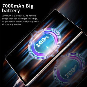 CUIFATI 10.1 Inch Tablet 2 in 1 1960x1080 Resolution FHD Screen 8GB RAM 256GB ROM Octa Core CPU 8MP Front 13MP Rear Dual Camera G WiFi 4G LTE Tablet with Case Keyboard (US Plug 110‑240V)