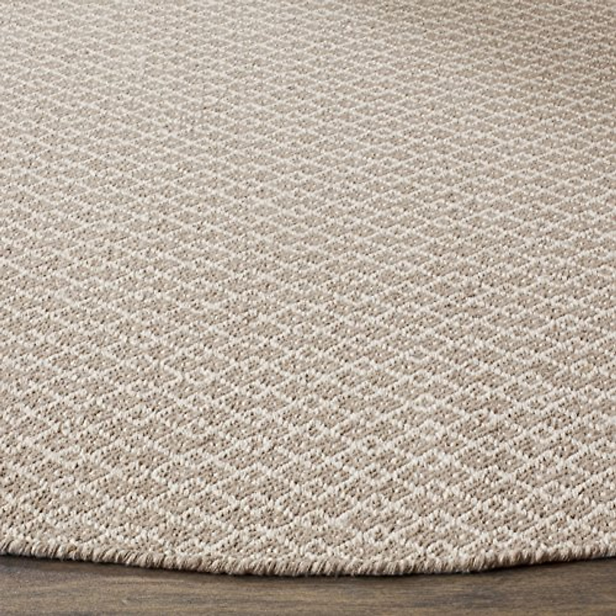 SAFAVIEH Montauk Collection Area Rug - 6' x 9', Ivory & Grey, Handmade Flat Weave Boho Farmhouse Cotton, Ideal for High Traffic Areas in Living Room, Bedroom (MTK339A)