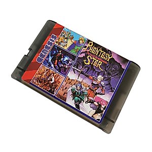 200 in 1 Sega Genesis Mega Drive Game Cartridge - 16-Bit Multi Cart Black through