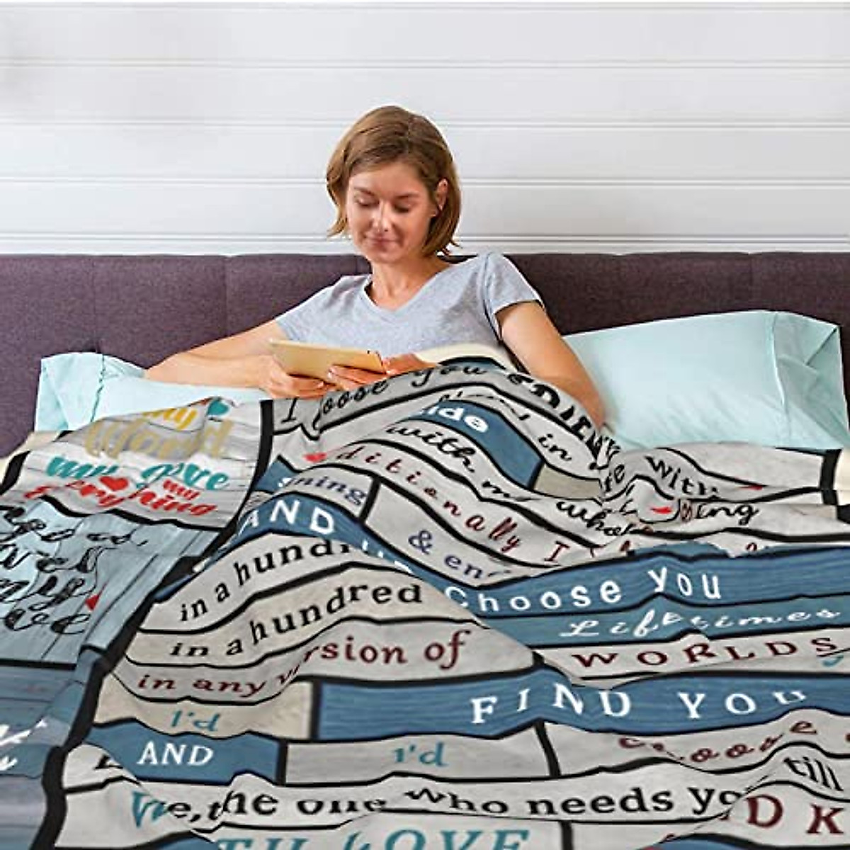 Girlfriend Gifts,Gifts for Girlfriend Blanket,to My Girlfriend Blanket Birthday Gifts for Her,Anniversary Valentine Girlfriend Gifts from Boyfriend 60"X 50" Girlfriend Graduation Gift