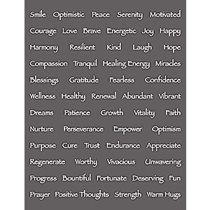 Healing Blanket with Inspirational Message of Love Hope Happiness Health - Super Soft Throw Blanket is The Perfect Recovery Blanket or Cancer Gift for Men and Women - Gratitude Grey
