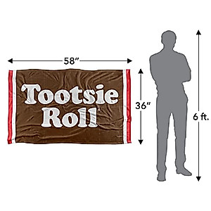 Trevco Tootsie Roll Wrapper Silky Touch Super Soft Throw Blanket 36" x 58"