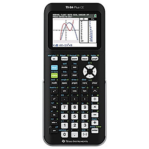 Texas Instruments TI-84 PLUS CE Graphing Calculator, Black (Frustration-Free Packaging) (84PLCE/PWB/2L1/A)