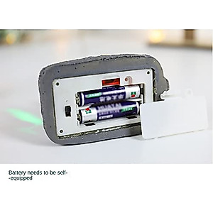 ADVNH Christmas Village Set Decorations, 2 Pieces of Resin LED Warm Lights Christmas Tree Figurines, Mini Snowman Christmas Decorations, Christmas Village House Gift Sets, Collectible Buildings (A)