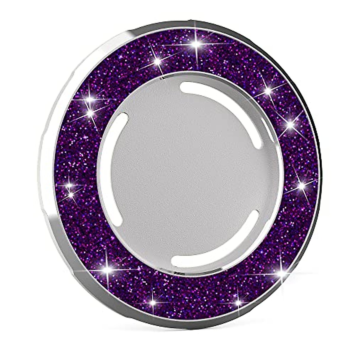 ROMSEA Glitter Compatible with Magsafe Socket Base Removable and Wireless Charging Compatible 【Base Only】 Work with Socket Grip, Ring Compatible with iPhone 14/13/12 Series,Glitter Purple.