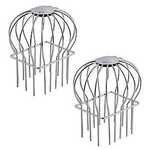 Mlida 2 Packs Stainless Steel Gutter Guard, Gutter Cover Filter Strainer for Square Drains, Heavy-Duty Gutter Downspout Protectors, Stops Leaves Seeds Debris (Size : 2.9''x3.6'')