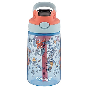 Contigo Aubrey Kids Cleanable Water Bottle with Silicone Straw and Spill-Proof Lid