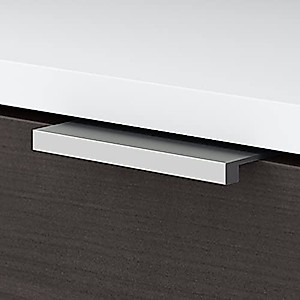 Bush Business Furniture Jamestown 5 Shelf Bookcase with Doors in White and Storm Gray