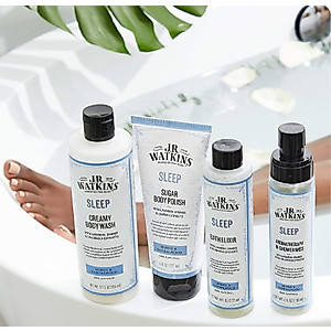 J.R. Watkins Sleep Sugar Body Polish, Monoi & Sandalwood Natural Body Scrub Cleanses & Encourages Restful Sleep, 6 oz