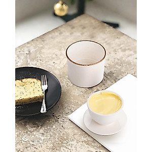 Jersinwei French Butter Dish, Butter Crock for Counter with Water Line, Ceramic Butter Keeper for Spreadable Butter - Chrismas Gift Home Kitchen Decor - Reactive Glaze Collection - Shell White