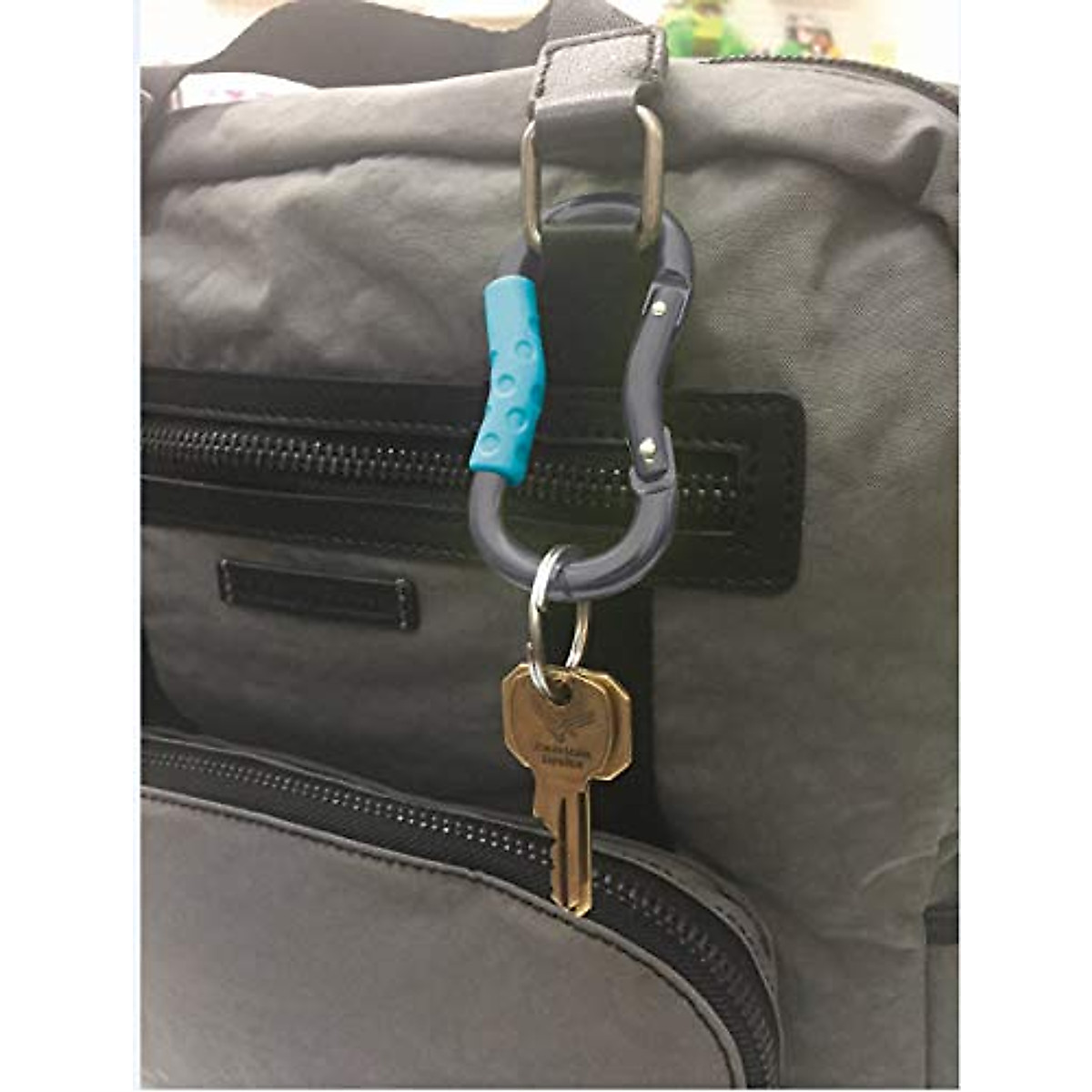 Good Gear 3 Pieces Baby Stroller Hooks, Curved Hook Clips with TPE Grips, Shopping Cart Bag Holder