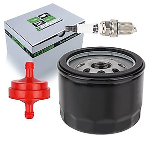 partszen 751-12690 Oil Filter for Craftsman LT1500 LT3800 LT4200 LT4600 Cub Cad CC30 CC30H CC760ES 4P90HU 4P90HUA Troy Bilt Horse 42 Hydro Columbia CLT38G CLT42G CLT46CVT with Spark Plug