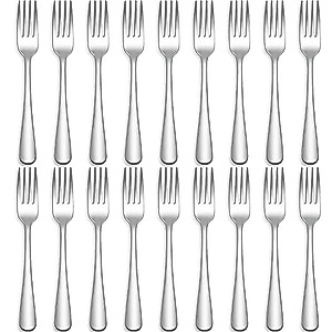 24 Pieces Dinner Forks, Bestdin Food Grade Stainless Steel Forks Silverware, Forks Set of 24 Use for Home Kitchen Restaurant, 7.1 Inches Flatware Silverware Forks, Mirror Polished & Dishwasher Safe
