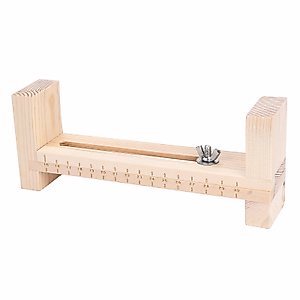 Boxwizard Wood Bracelet Jig U Shape Clear Scale Bracelet Jig Kit DIY Hand Knitting Bracelet Jig with 2 Clamp Bracelet Braiding Tool