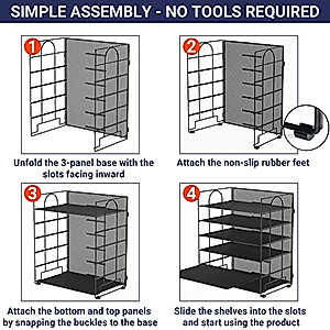 Desk Organizer with 6 Tiers, Paper Tray for Office Supplies, Letters, Billls, Folders, Files, Binders. Desk Organizers and Accessories for Home, Office, School. Office Organization with Style
