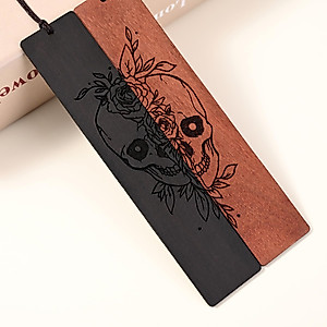 Horror Bookmark, Cool Halloween Bookmarks Skull Gothic Bookmarks for Adult Horror Gifts (Skull)