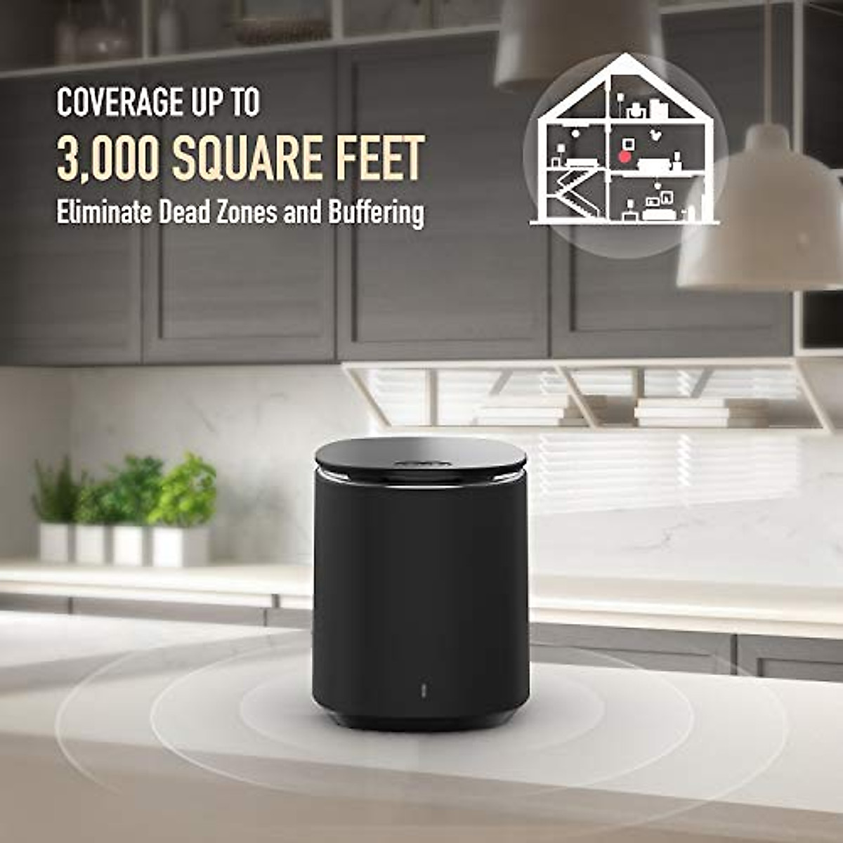 Mercku WiFi Router for Wireless Internet & Mesh Wi-Fi System up to 3,000 Sq. Ft. Wi-Fi Mesh Network System - M2 Queen App/Website Control Can Add M2 Routers as Mesh Systerm