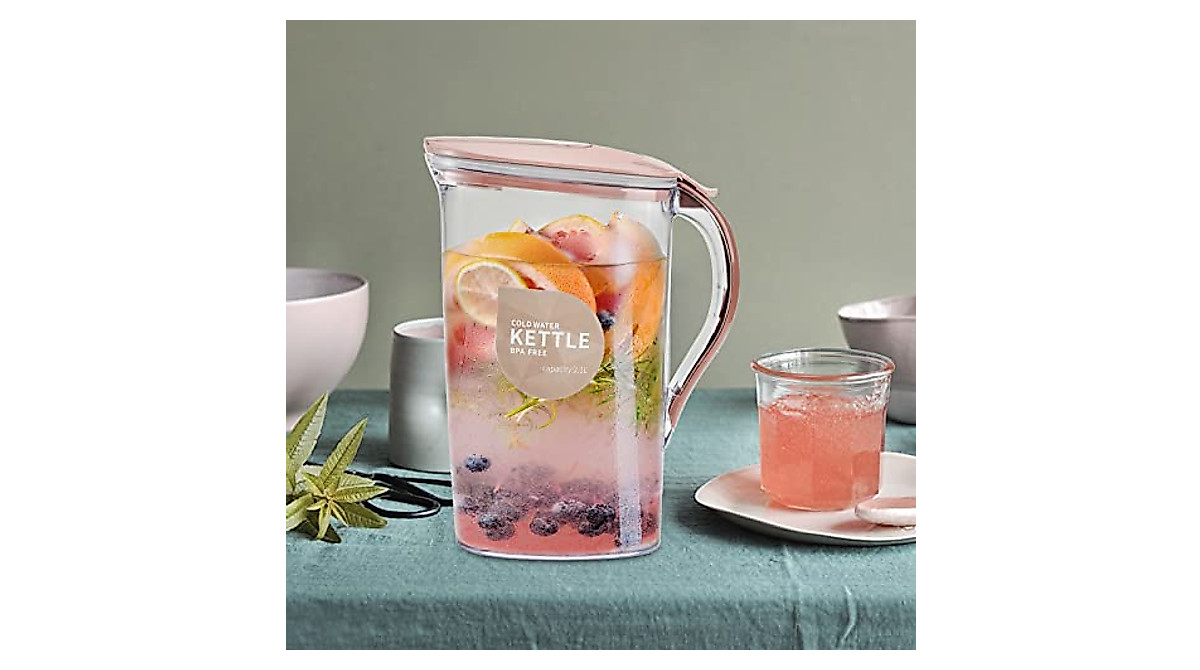 Coloch 2 Pack Plastic Water Pitcher – Slim & BPA Free