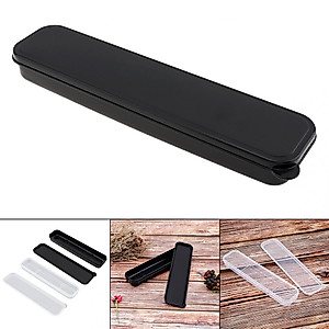 OriGlam Portable Flatware Box Travel Tableware Storage Case, Simple Tableware Storage Box Case for Cutlery Kit (Black)
