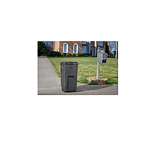 50 gal Roughneck Wheeled Plastic Garage Trash Can, Black