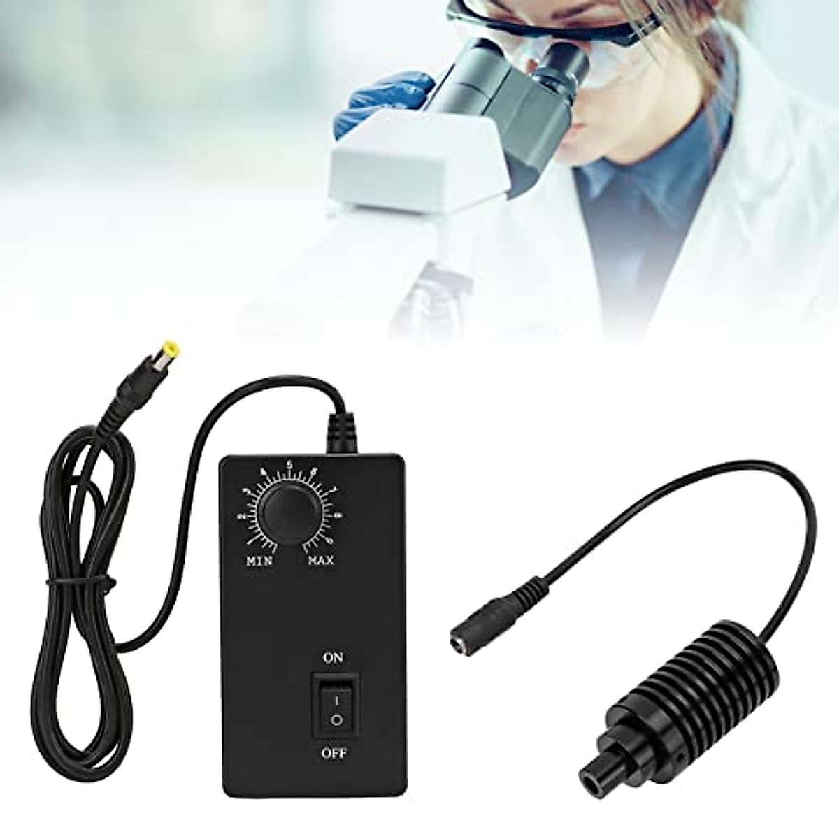 Microscope Coaxial Spot Light Microscope LED Spot Light Brightness Microscope LED Spot Light AC100V‑240V (White)