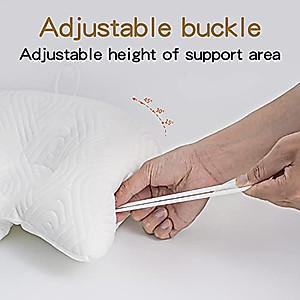 Reidio Newborn Pillow Adjustable Baby Head Pillow Soft and Breathable Baby Pillows for Sleeping Ergonomic Design Washable (3#White)