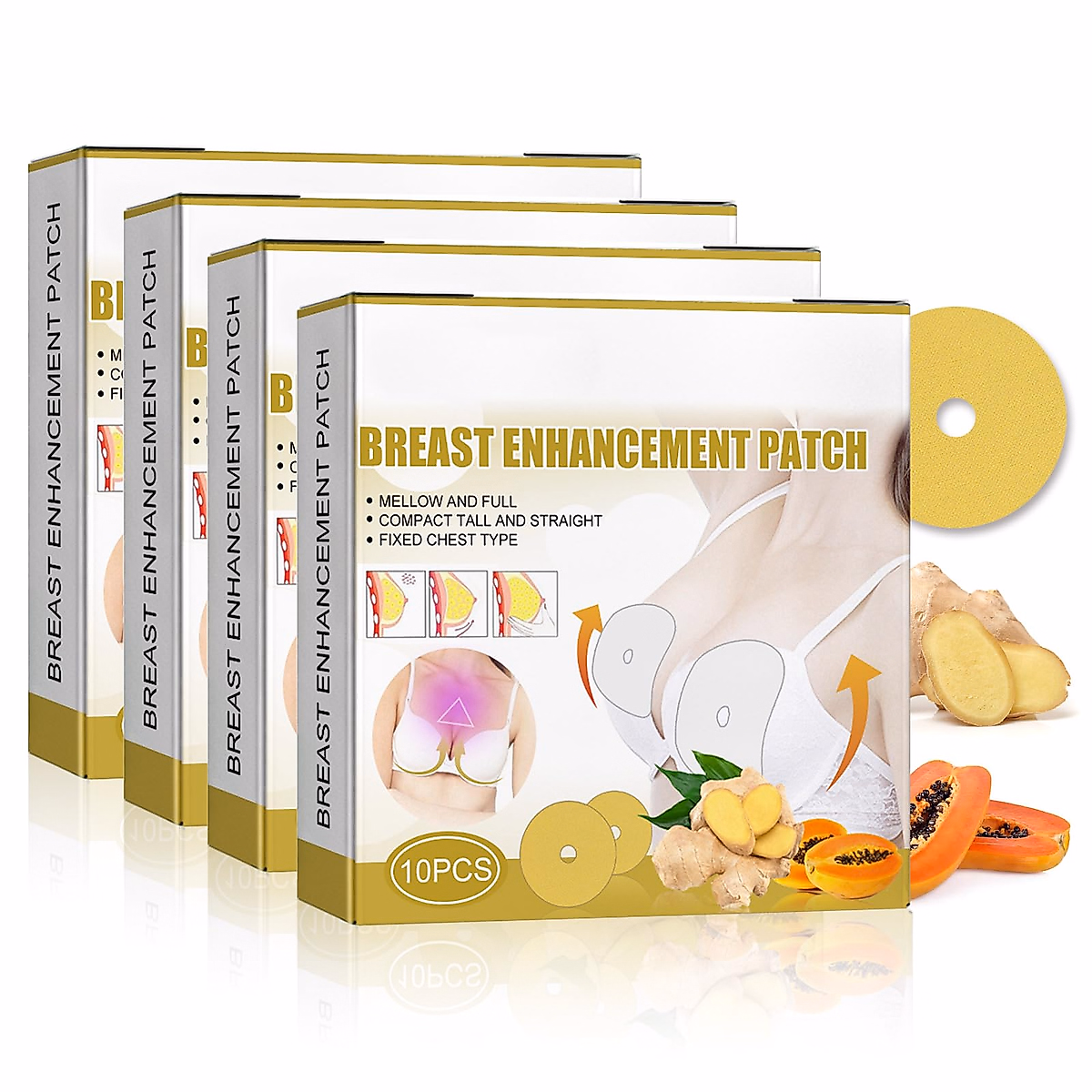 Dyceco Breast Enhancement Patch, 2023 New Breast Enhancement Patches, Natural Breast Nourishing Firming Patch for Women Breast Care (40pcs)