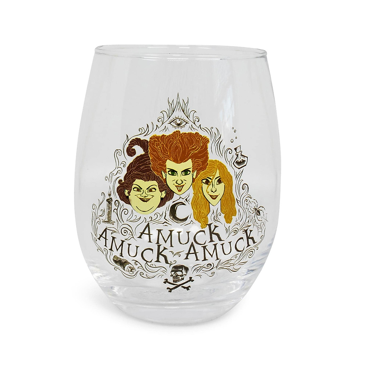 Disney Hocus Pocus Amuck Stemless Glass | Holds 20 Ounces