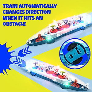ArtCreativity Light Up Transparent Toy for Kids (Large Train)