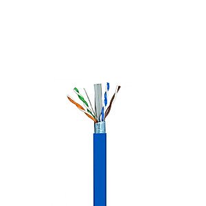 Elite Cat6 Shielded Riser (CMR), Ethernet Cable 1000ft, 23AWG 100% Solid Pure Bare Copper, Foiled w/Unshielded Twisted Pair (F/UTP), 550MHz, UL Certified, UL-LP Cert, Bulk Networking Cable Reel - Blue
