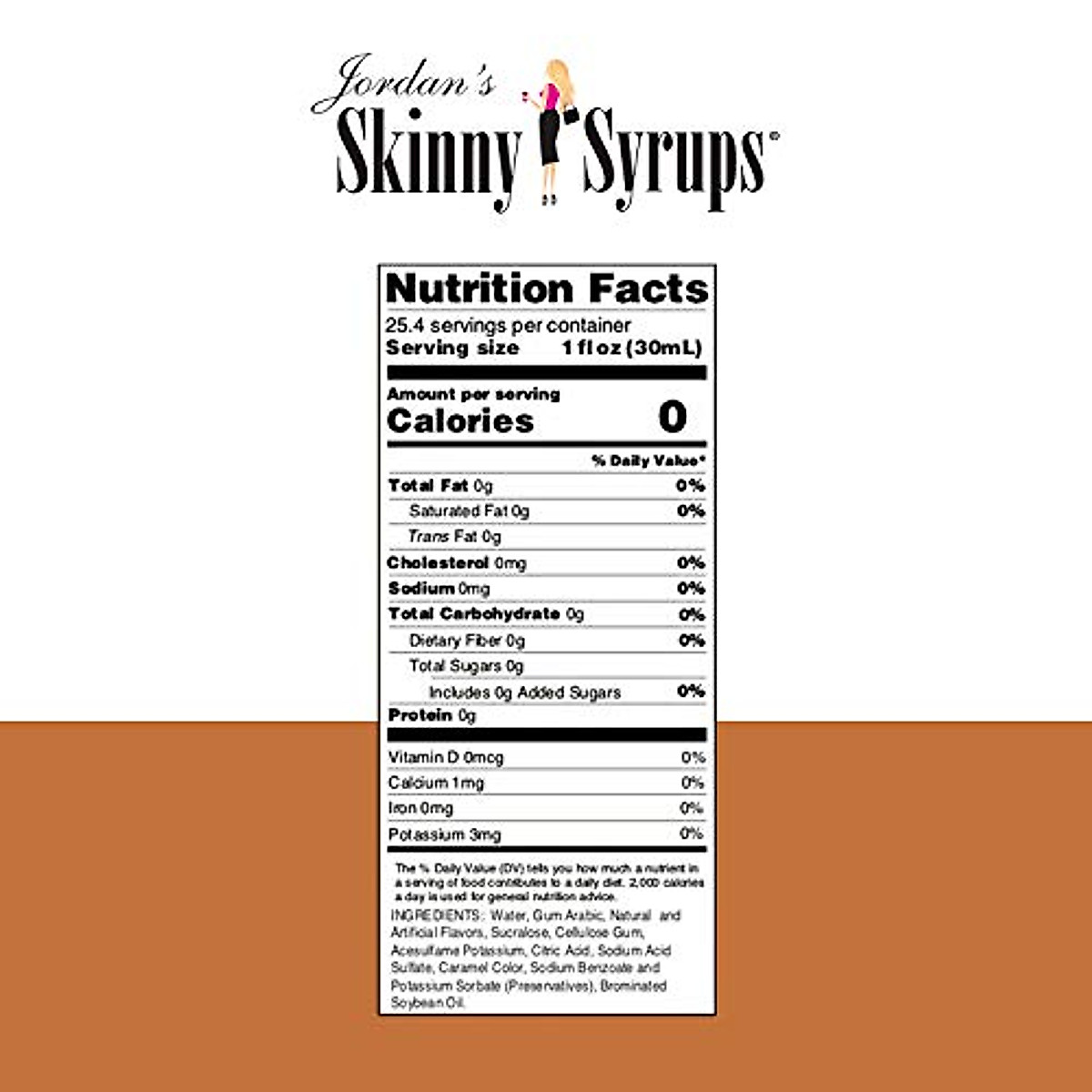 Jordan's Skinny Syrups Sugar Free Coffee Syrup, Toasted Marshmallow Flavor Drink Mix, Zero Calorie Flavoring for Chai Latte, Protein Shake, Food & More, Gluten Free, Keto Friendly, 25.4 Fl Oz, 1 Pack
