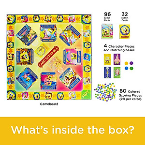 AQUARIUS SpongeBob Card Scramble Board Game - Fun Family Party Game for Kids, Teens & Adults - Entertaining Game Night Gift - Officially Licensed Merchandise