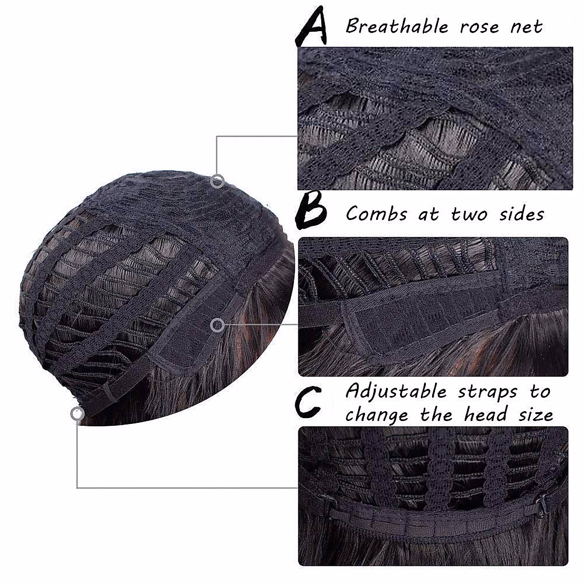 Sallcks Short Curly Grey Wigs for Women Soft Synthetic Heat Resistant Hair Replacement Full Wigs for Daily Party Use (Ombre Grey)