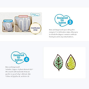 Moony Baby Diapers Medium (13-24 lb) 46 Count, Notification Strips, Parallel Import Product, Made in Japan