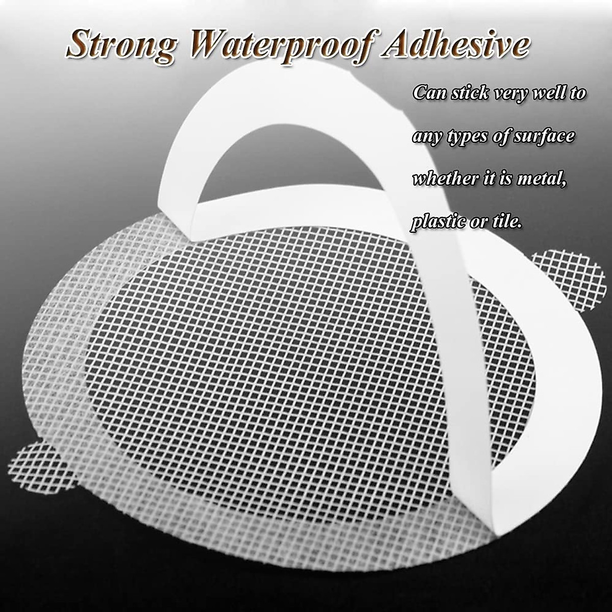 Disposable Shower Drain Hair Catcher, 20pcs Hair Catcher Mesh Stickers Waterproof Hair Catcher Shower Drain Floor Sink Strainer Filter Mesh (20pcs White)