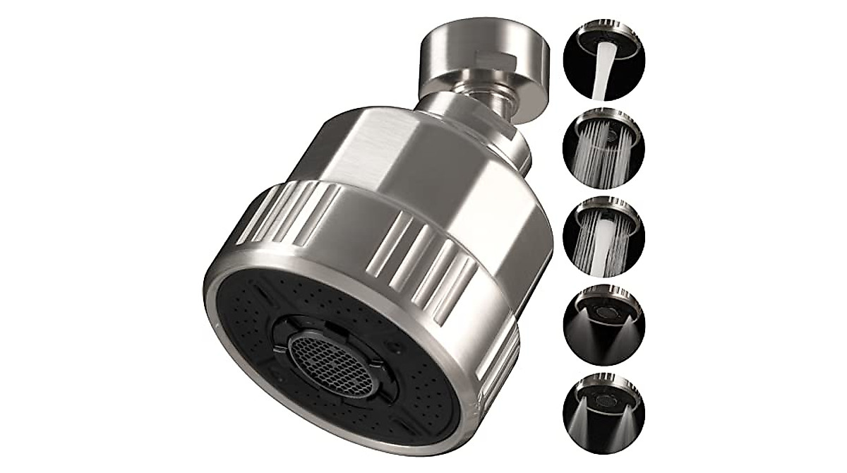 Faucet Sprayer Attachment with 5 Spray Options