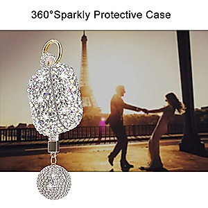 Luxurious Rhinestone AirPods Pro Case, Protective Bling Diamonds AirPod Charging Protective Case Cover for Apple I10/I12 TWS (Art Silver Pro)