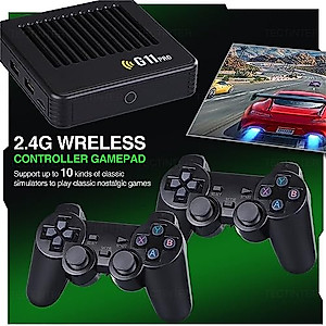 G11 Pro Game Box 4K HD TV Game Stick Video Game Console 256G Built in 60000+ Retro Games Portable Game Player Wireless Gamepad (256G 60000+Games)