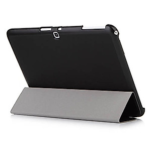 KUESN SM-T530 T531 Smart Cover Case for Samsung Galaxy Tab 4 10.1 Tablet Ultra Slim Flip Folio Pu Leather Stand Case with Magnetic Auto Sleep&Awake up (Black)