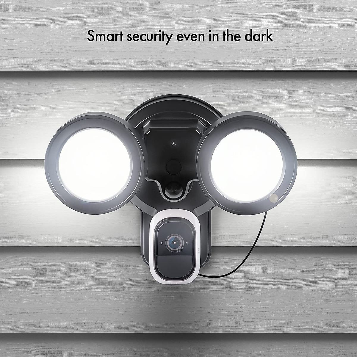 Wasserstein 3-in-1 Wired Floodlight, Charger and Mount Compatible with Arlo Pro & Arlo Pro 2 Only - 2000 Lumens Powerful Floodlight (Black) (Arlo Pro/Pro 2 NOT Included)