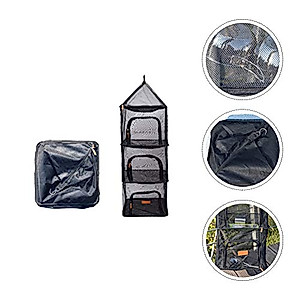 BESPORTBLE Foldable 4 Layers Hanging Drying Net Hanging Dryer Net with Zipper for Outdoor Exquisite Home Accessories
