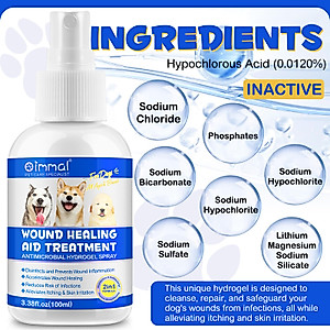 Dog Wound Care Spray - Wound Aid Treatment for Dogs Supports Skin Wound Repair, Dog Irritated Skin & Itchy Skin Relief, Pet Supplies Gentle Wound Care Spray for Dogs - 3.38 Fl.oz / 100ml