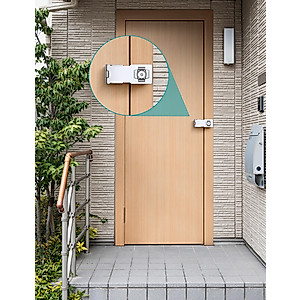 I-EASYDWW Keyed Hasp Locks, Cabinet Locks, Twist Knob Keyed Locking Hasp for Cabinet Small Door, Zinc Alloy with Iron Chrome Plating, with Keys and Screws, Silver, 2.5 Inches