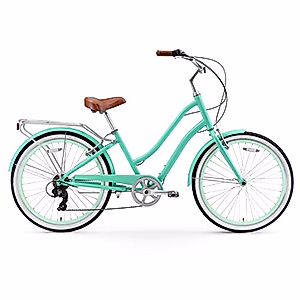 sixthreezero EVRYjourney Women's Beach Cruiser Bike, Step-Through Touring Hybrid Bicycle