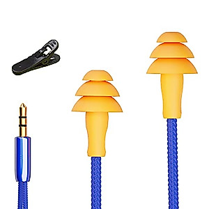 Work Earplug Headphones, Noise isolating Earbuds Earphones for Noise Reduction Motorcycle Riding Construction Work – Orange